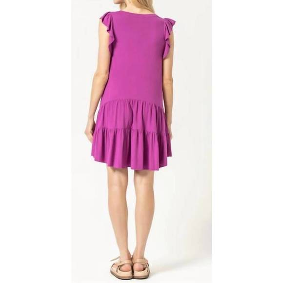Lilla P | Dresses | New Lilla P Tiered Peplum Tank Dress In Dahlia ...